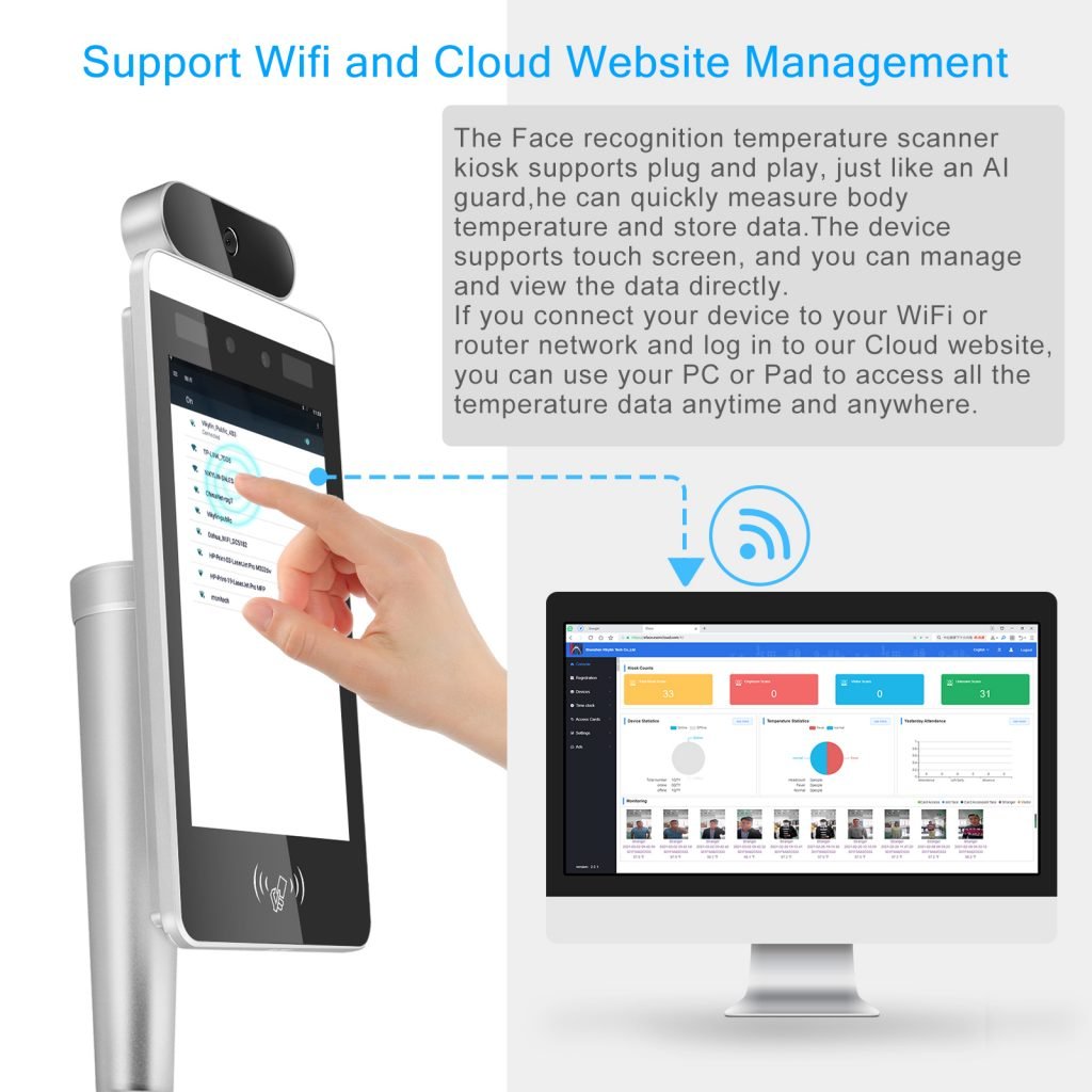 Body Temperature Kiosk | VIKYLIN | Temperature Scanner