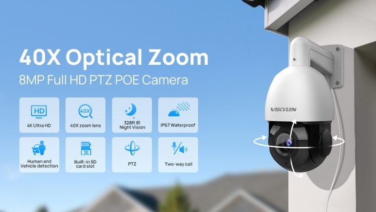 40X Zoom Security Camera | Outdoor 4K PTZ Camera | VIKYLIN