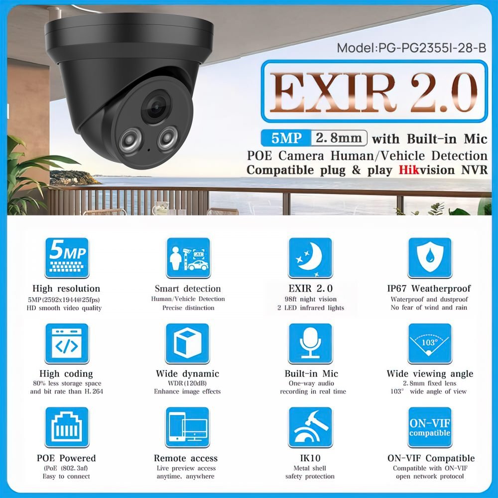 5MP IP Camera – VIKYLIN – 5MP Security Camera