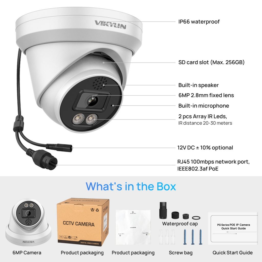 Fixed Turret Camera | Night Vision Security Camera | VIKYLIN