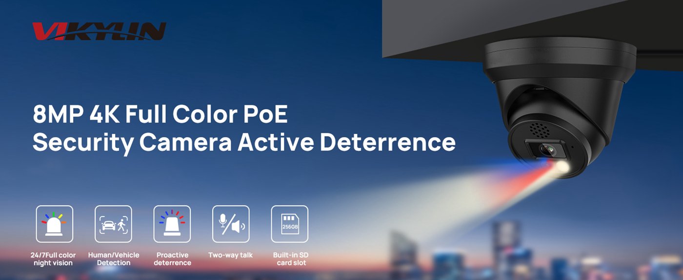 Continuous Recording Security Camera | 4K 8MP Turret